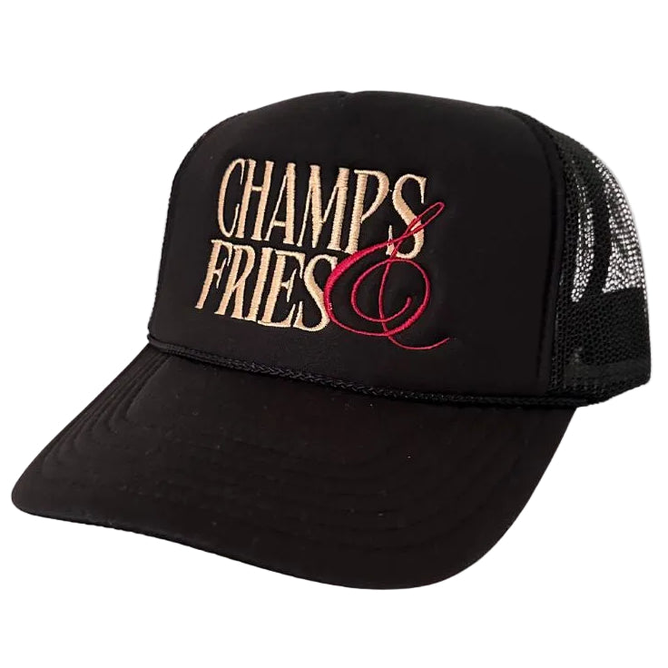 CHAMPS & FRIES ♡ embroidered trucker hat – BFFS & BABES