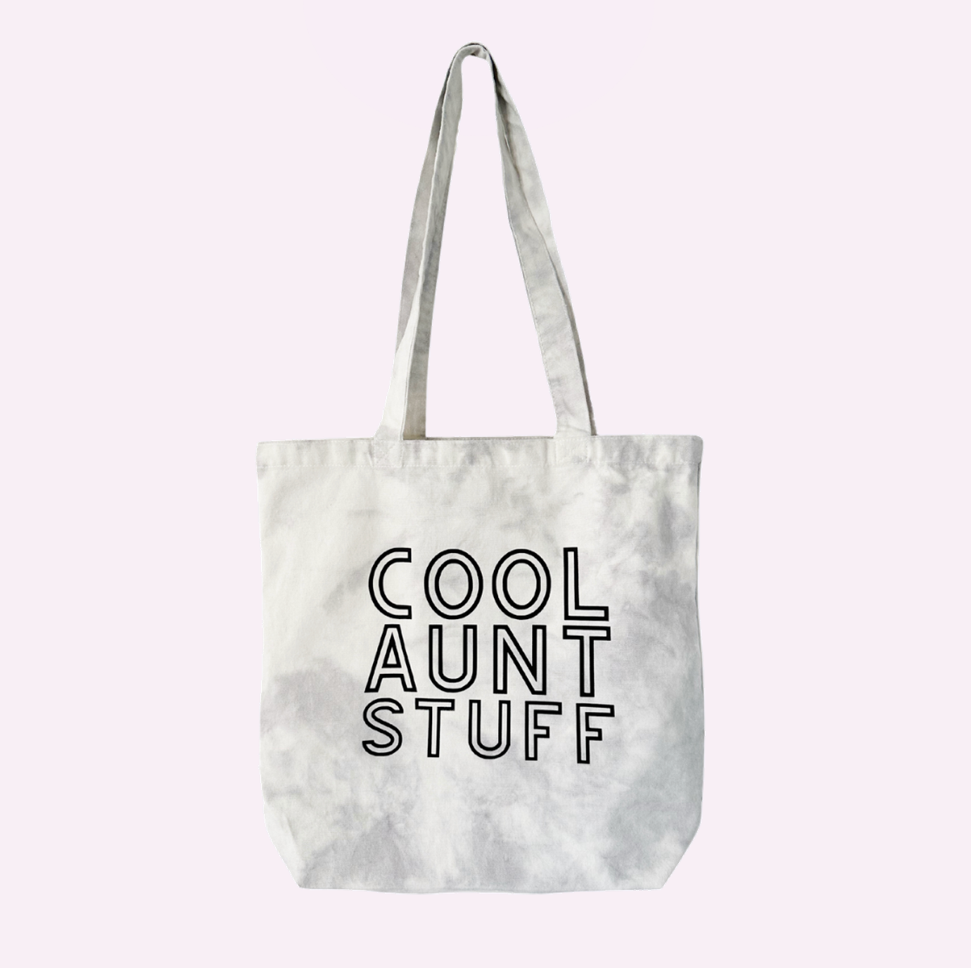 COOL AUNT TOTE ♡ tie-dye tote bag with cool aunt stuff print – BFFS & BABES